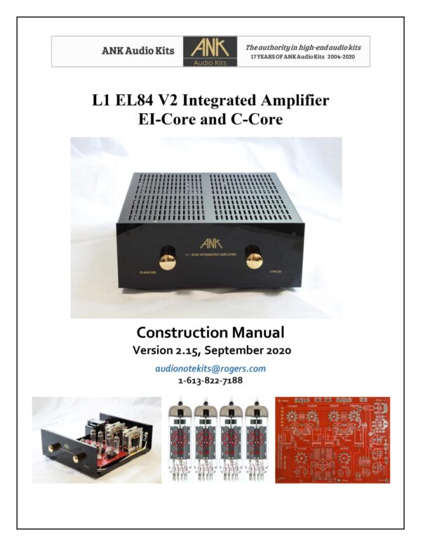 L1 EL84 HIB C-CORE Integrated - ANK Audio Kits